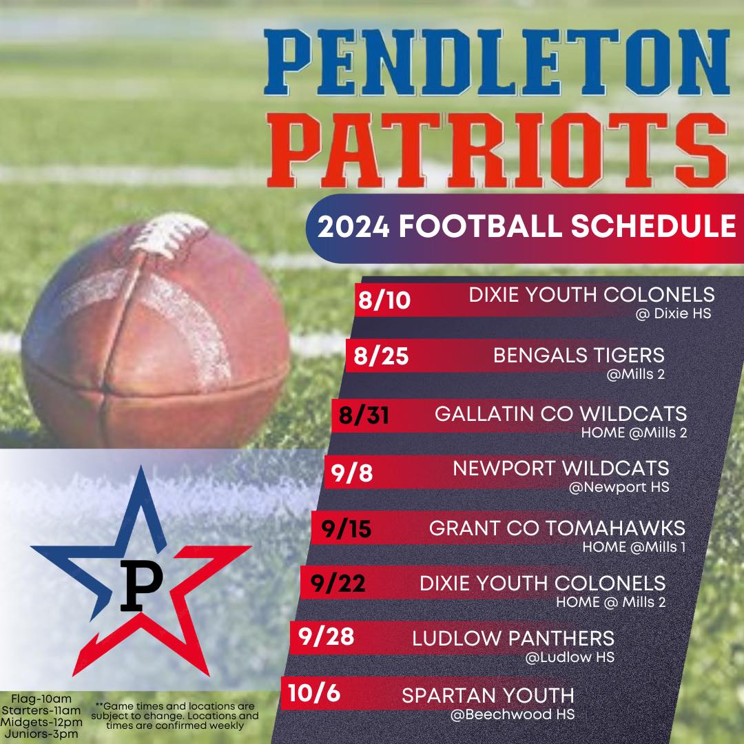 Pendleton Patriots Football & Cheer : Powered by TeamLinkt